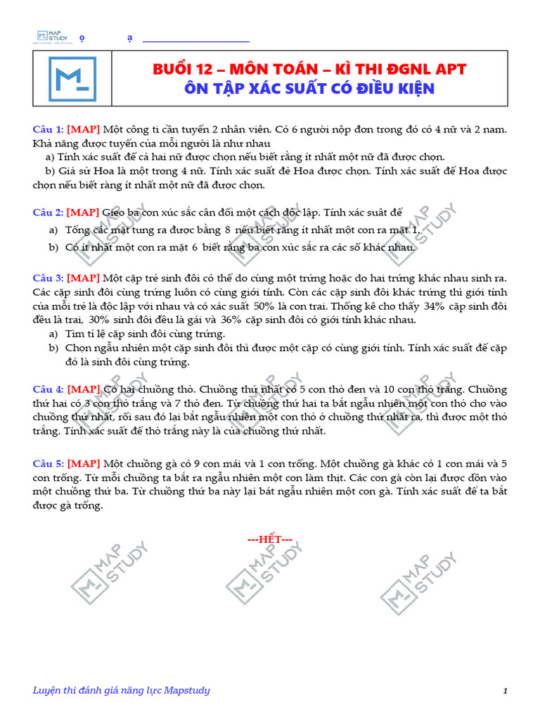 Tai Lieu - Buoi 12 Bai Tap Ve Nha 1729132543905 | PDF