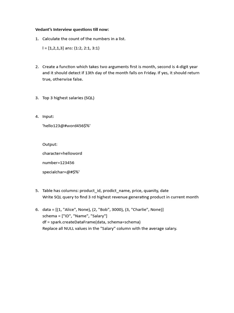 Vedant Int Ques Till Now | PDF