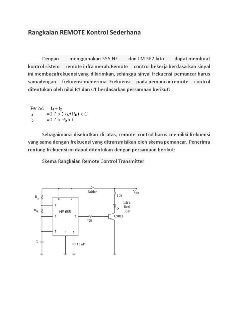 Rangkaian Remote Kontrol Sederhana | PDF | Sains & Matematika