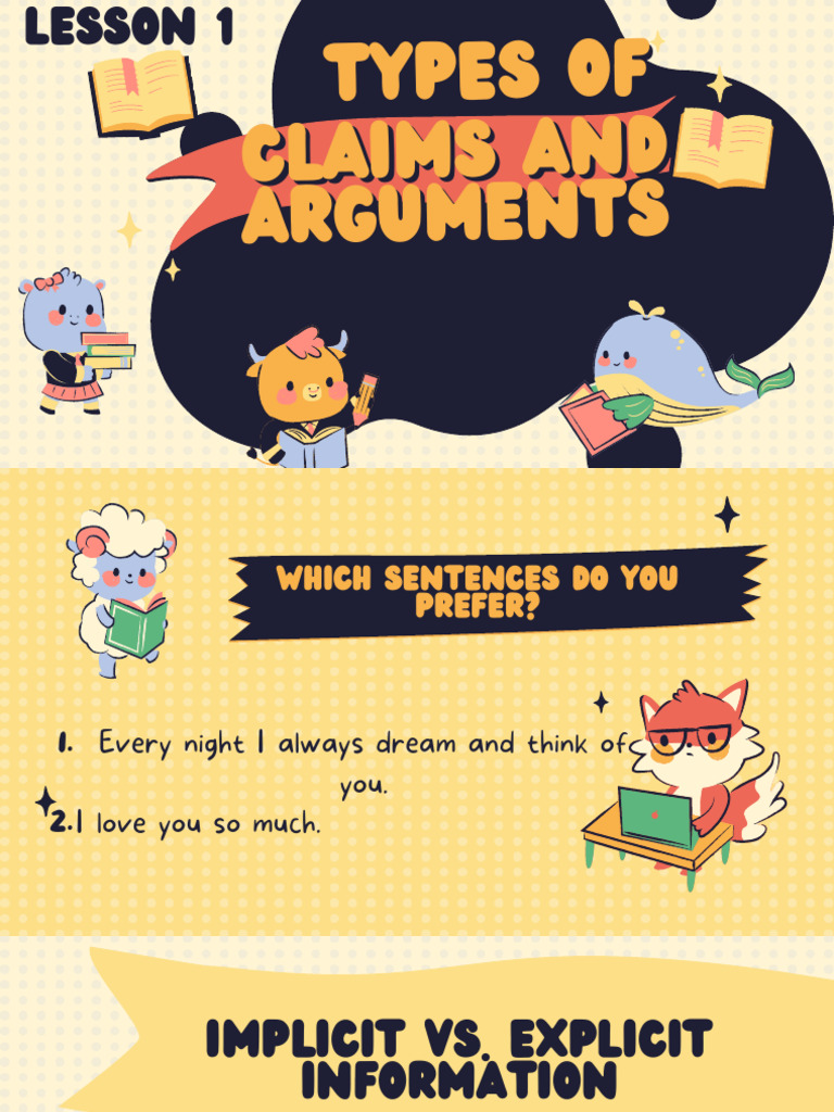 Types of Claims and Arguments Lesson 1 | PDF | Argument | Policy