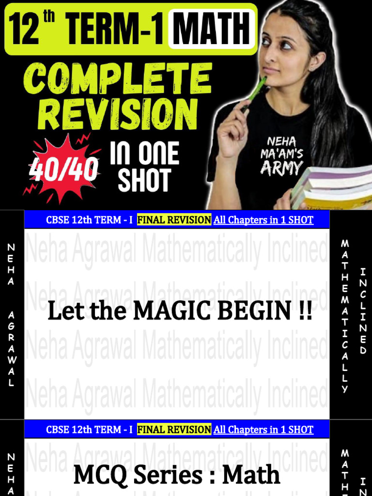 Cbse 12th 2021 - Term - I Full Syllabus Revision in 1 Shot | PDF | Functions And Mappings ...