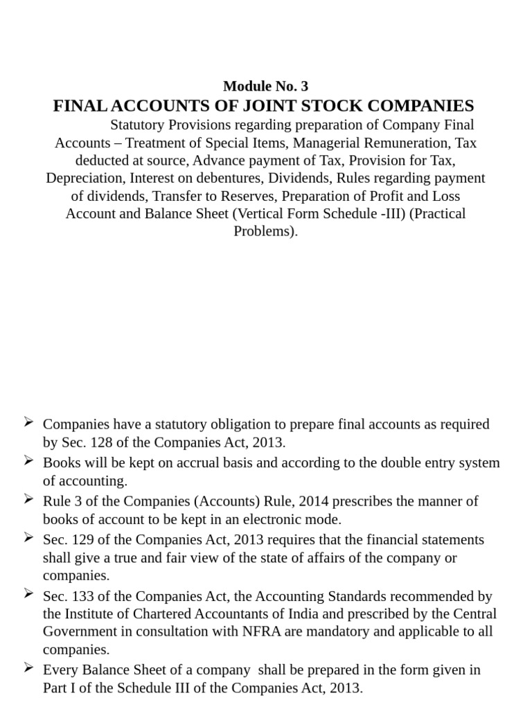 Company Final Accounts | PDF | Dividend | Expense