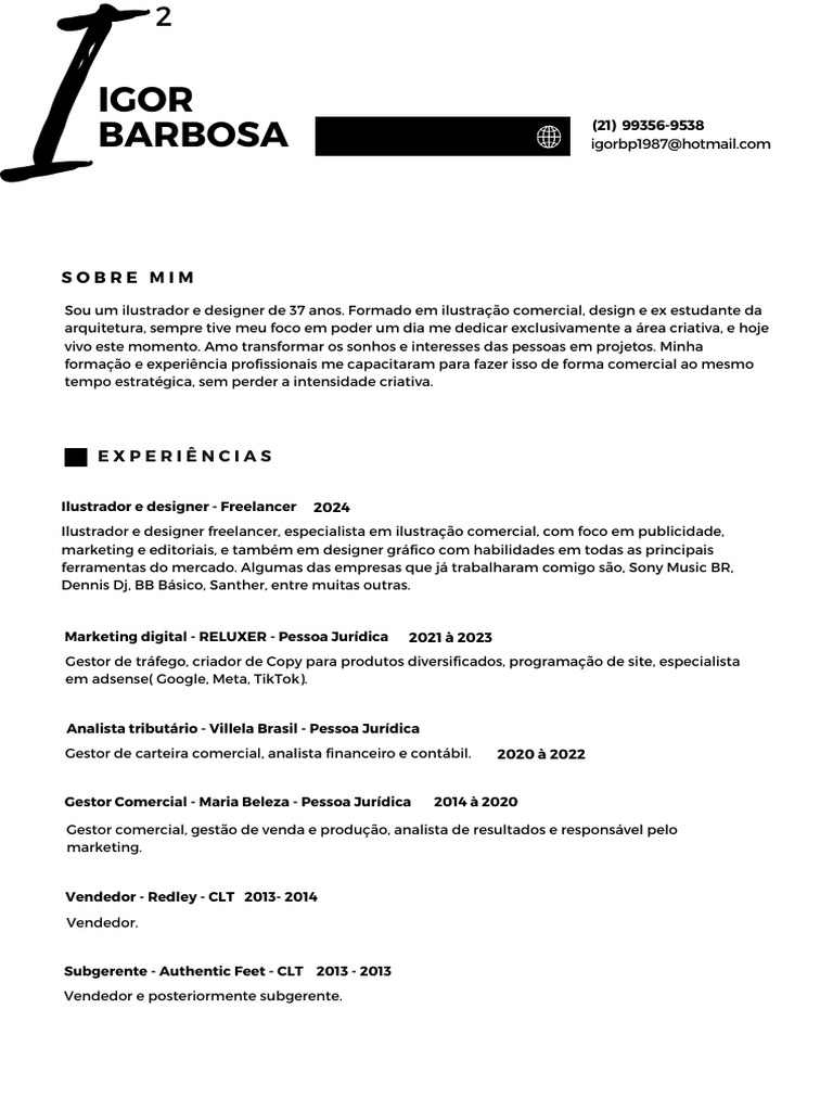 Currículo Igor Atualizado 2024 Maio | PDF | Marketing | Business