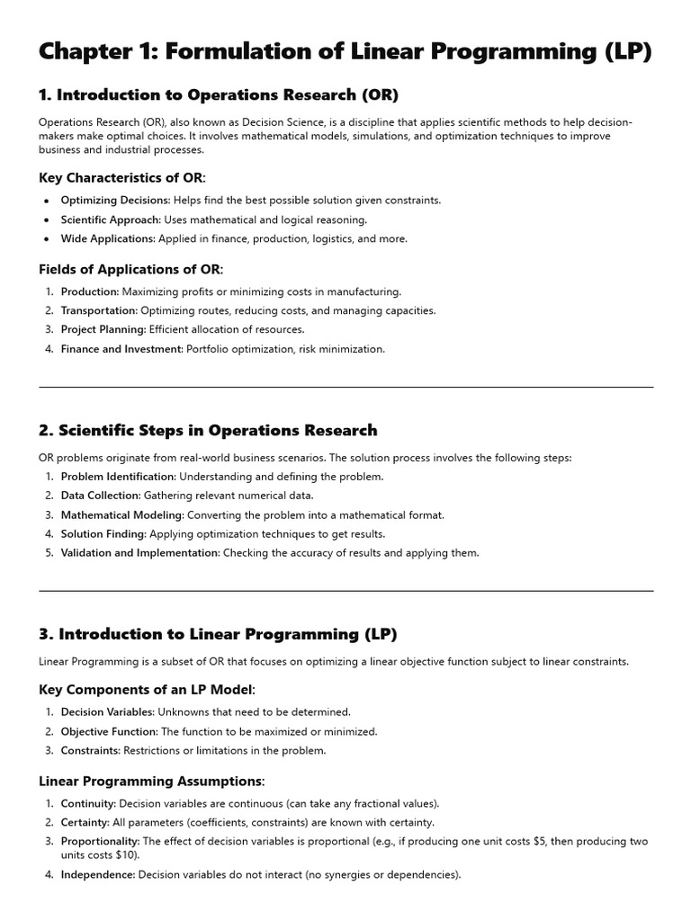 Linear Programming Formulation Guide | PDF | Mathematical Optimization ...