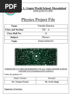 Physics Project On Semiconductor | PDF | P–N Junction | Semiconductors
