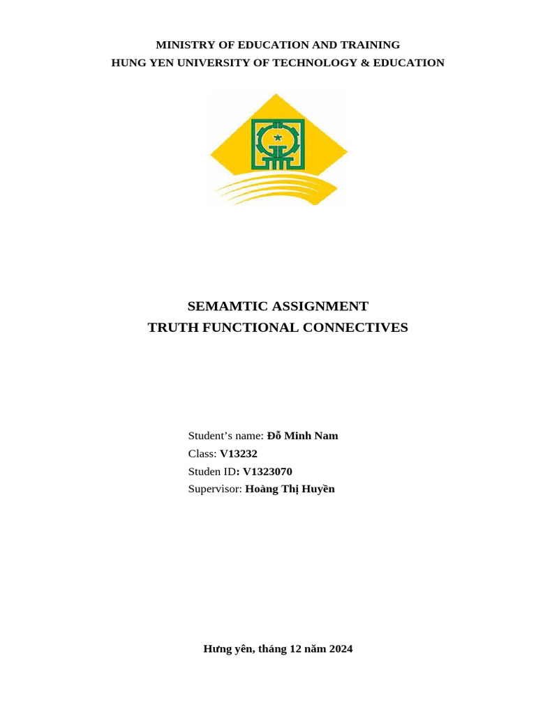 Namdm - Tieuluan - Ngu Nghia Hoc - TRUTH FUNCTIONAL CONNECTIVES | PDF ...