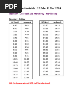 She Shuttle Time Table - PDF 1 | PDF | Bus Transport