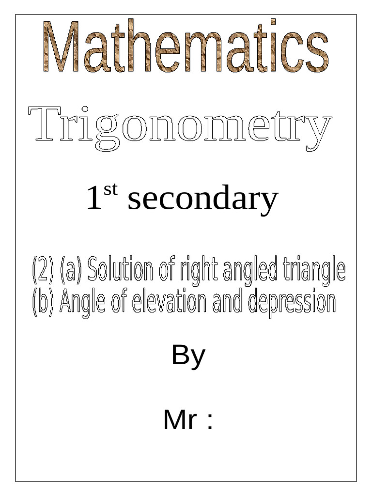 2- sol. right angled triangle | PDF | Triangle | Classical Geometry