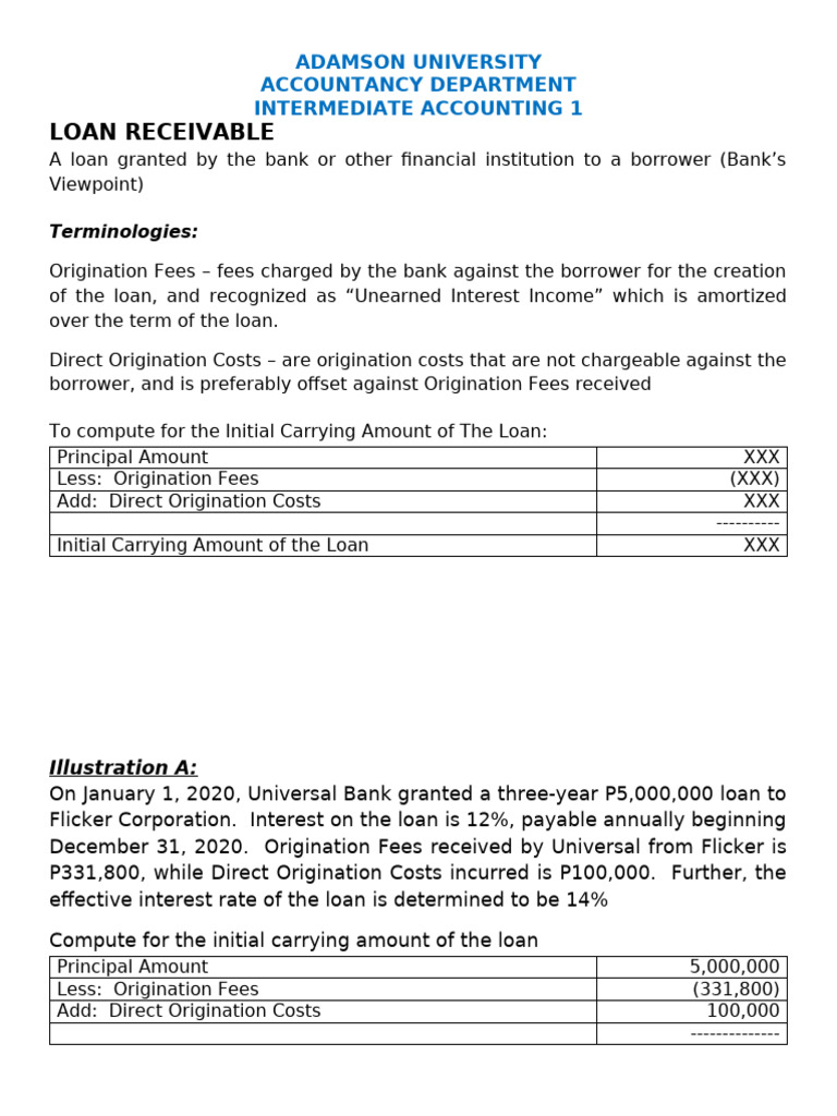 Loan Receivable Accounting Guide | PDF | Loans | Interest