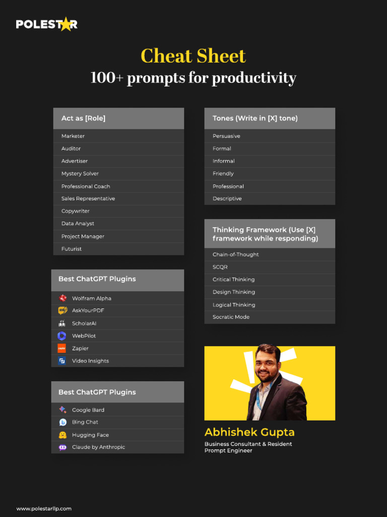 Generative AI Prompt Cheat Sheet | PDF | Risk Management | Project ...