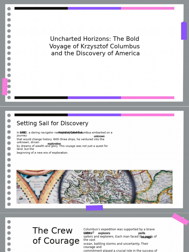 Slidesgo Uncharted Horizons the Bold Voyage of Krzysztof Columbus and ...