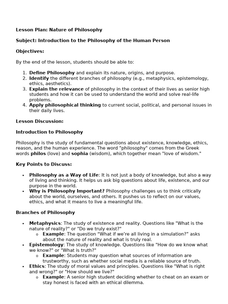 PHILO Nature of Philosophy | PDF | Metaphysics | Reality