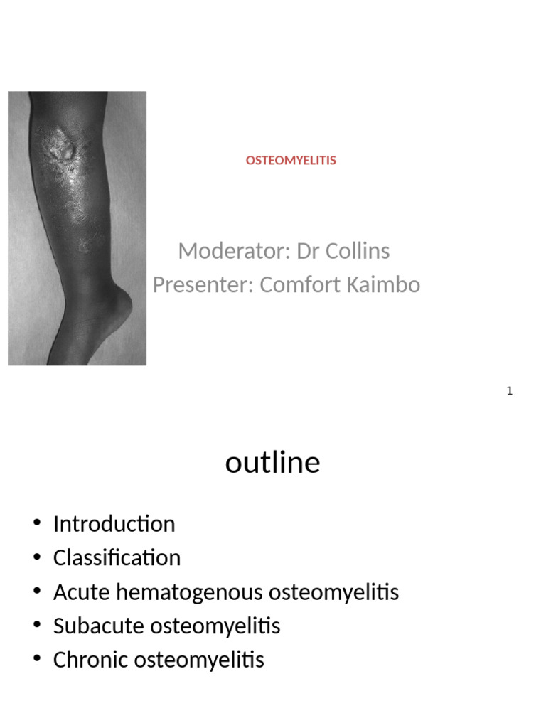 Osteomyelitis: Classification and Treatment | PDF | Clinical Medicine ...