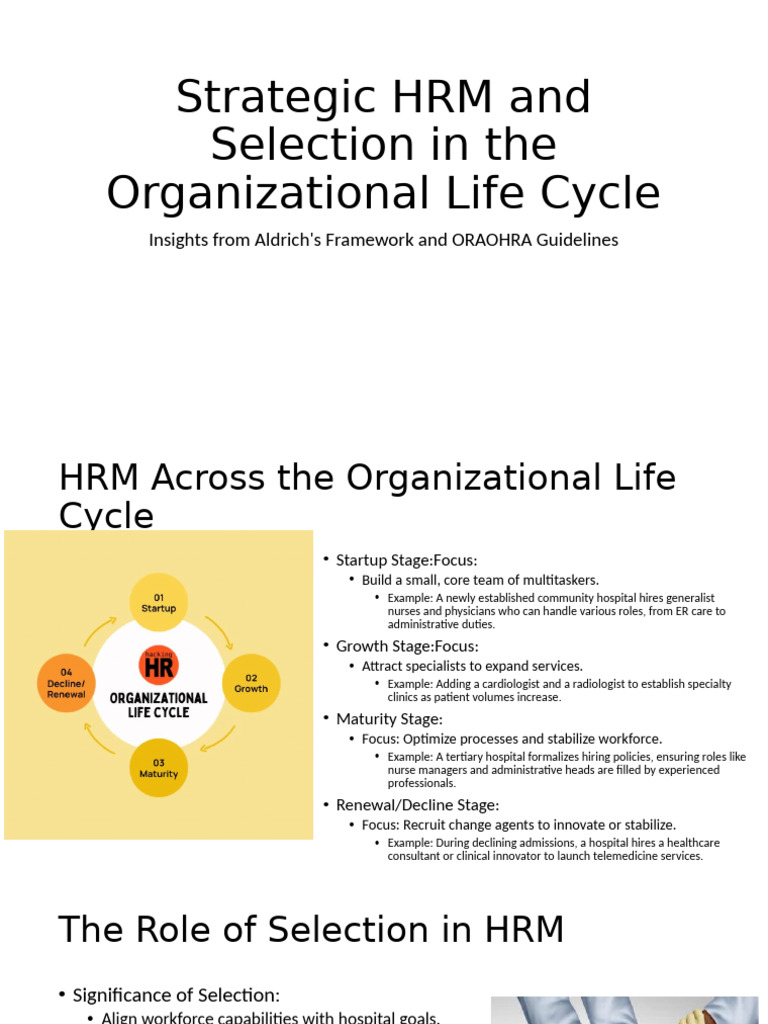 Strategic HRM and Selection in The Organizational Life | PDF | Human ...