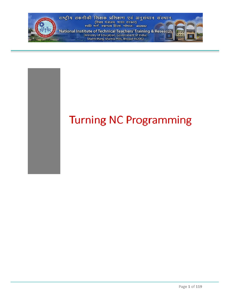 Turning NC Programming | PDF