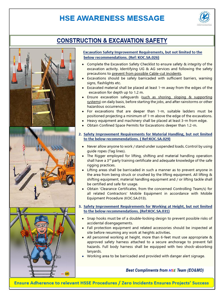 HSE Awareness Message - Constructn Safety (Final) | PDF | Safety ...