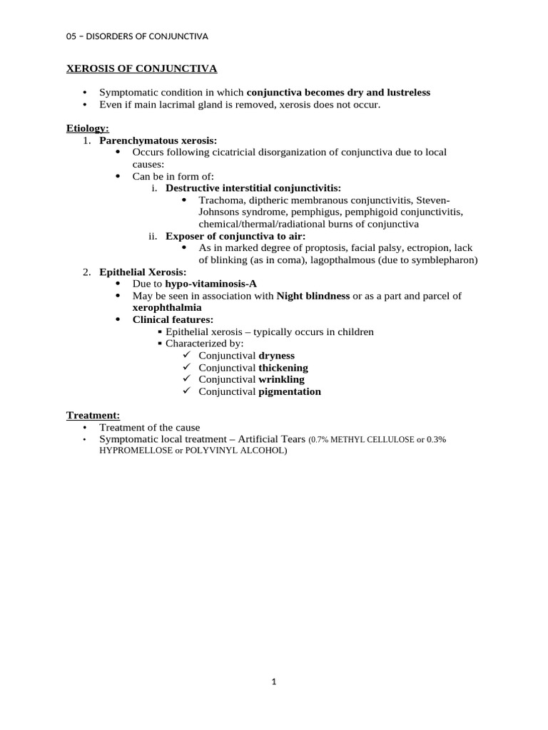 Conjunctival Disorders Overview | PDF | Microbiology | Medical Specialties