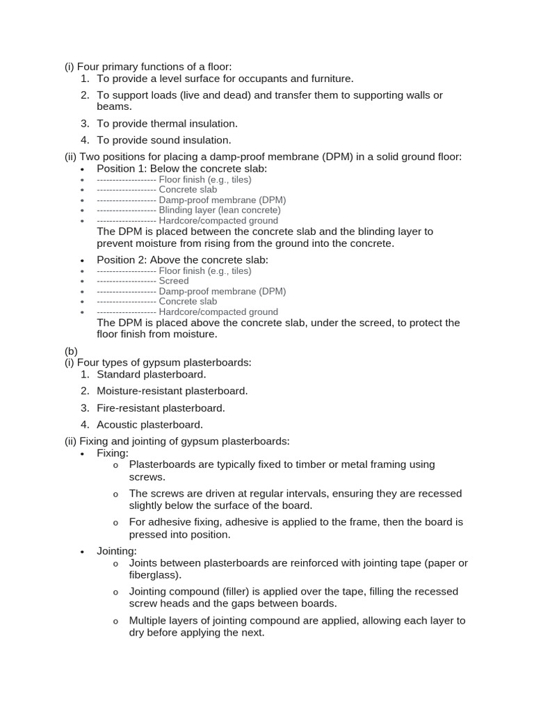 Building Technology and Civil Engineering Questions Solved | PDF ...