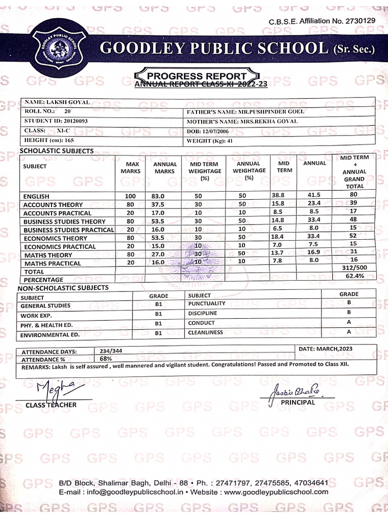 12th marksheet | PDF