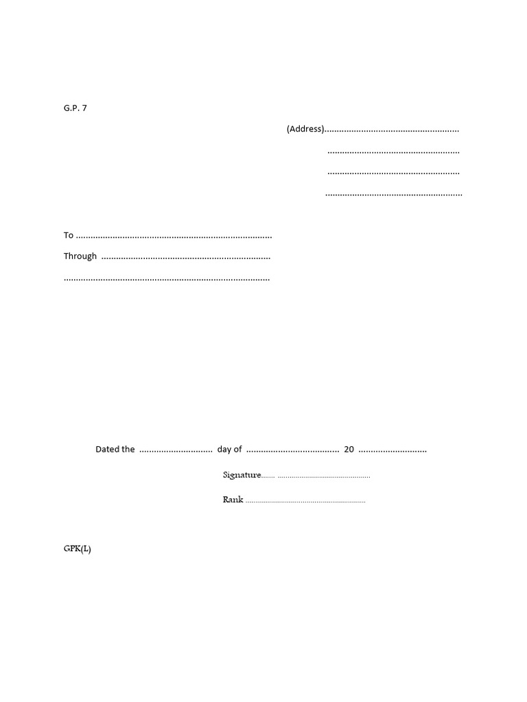How to Complete the GP7 Form | PDF