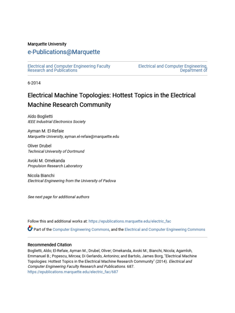 Electrical Machine Topologies Insights | PDF | Electric Motor | Inductor