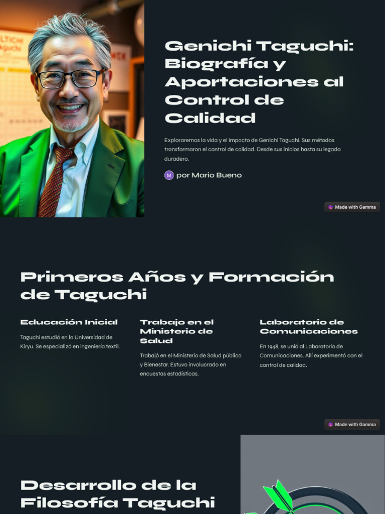Aportaciones de Genichi Taguchi al Control de Calidad | PDF | Diseño ...