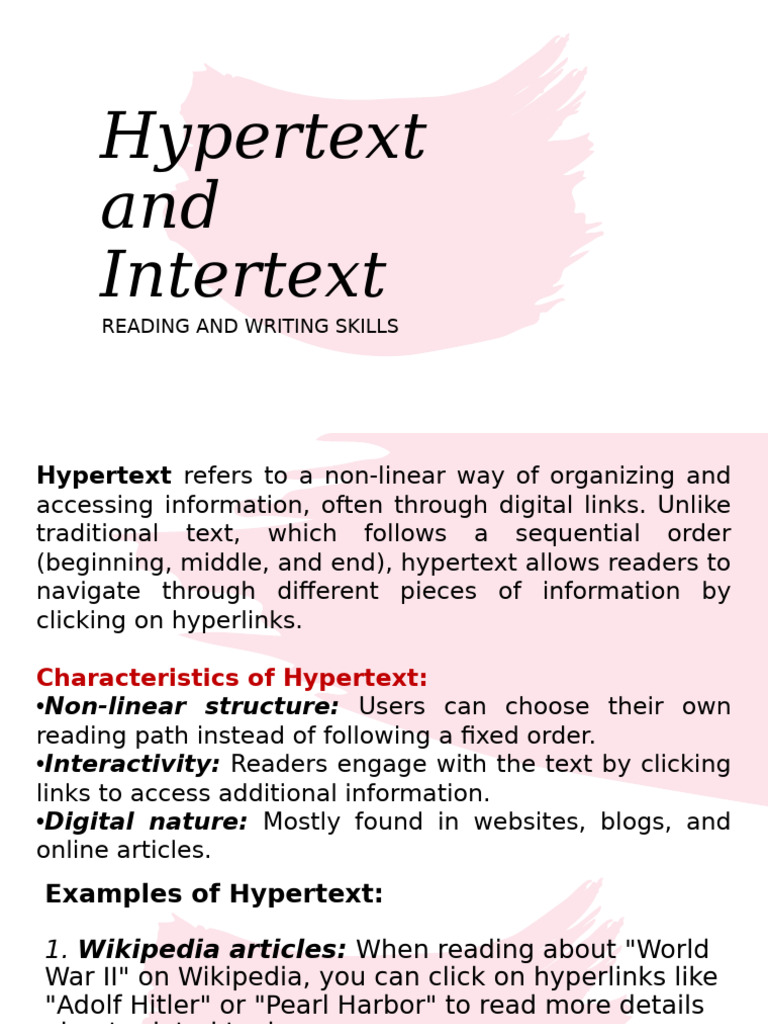 Hypertext-and-Intertext | PDF