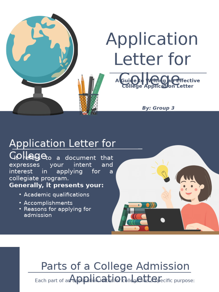 Application Letter For College Group 3 | PDF | Linguistics | Human ...