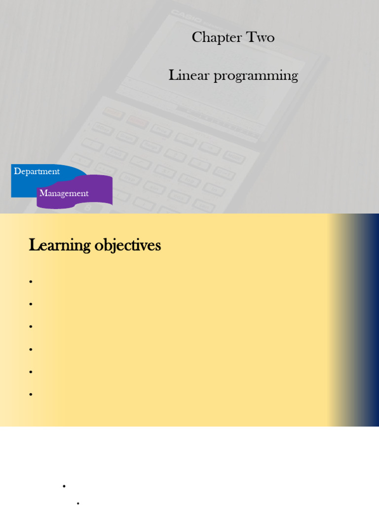 Or Chapter Two Linear Programming Pdf Linear Programming Mathematical Optimization