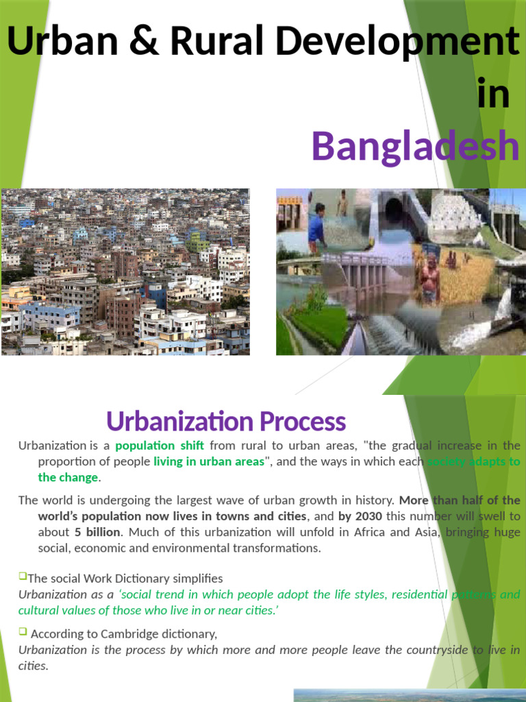 Lecture 10 Urban Rural Development in Bangladesh | PDF | Rural ...