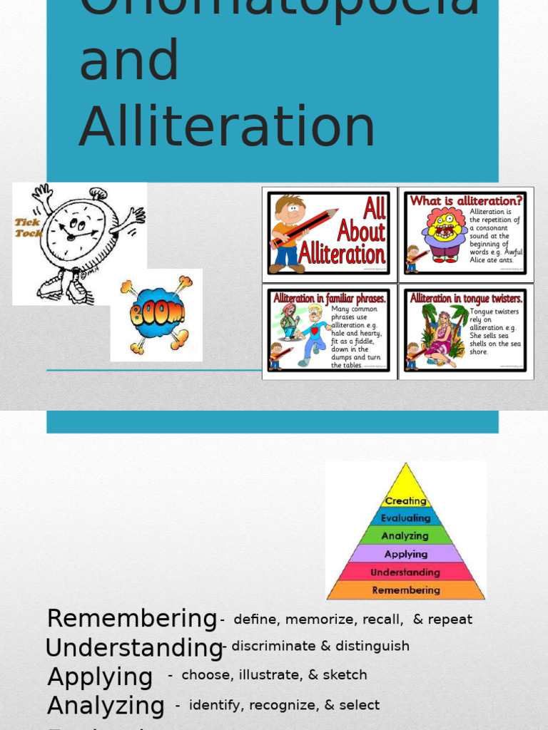 Onomatopoeia and Alliteration Guide | PDF