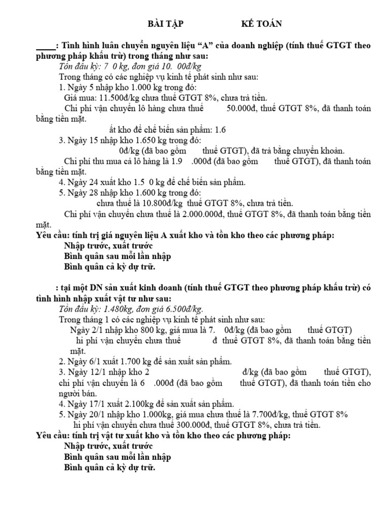 Bài tập NLKT | PDF