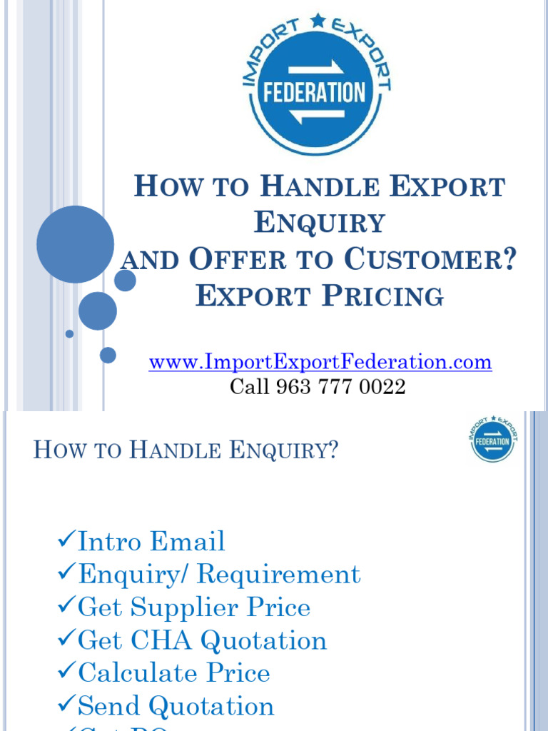 6 Days ImpEx S 6.2 Export Pricing | PDF | Economies | Trade