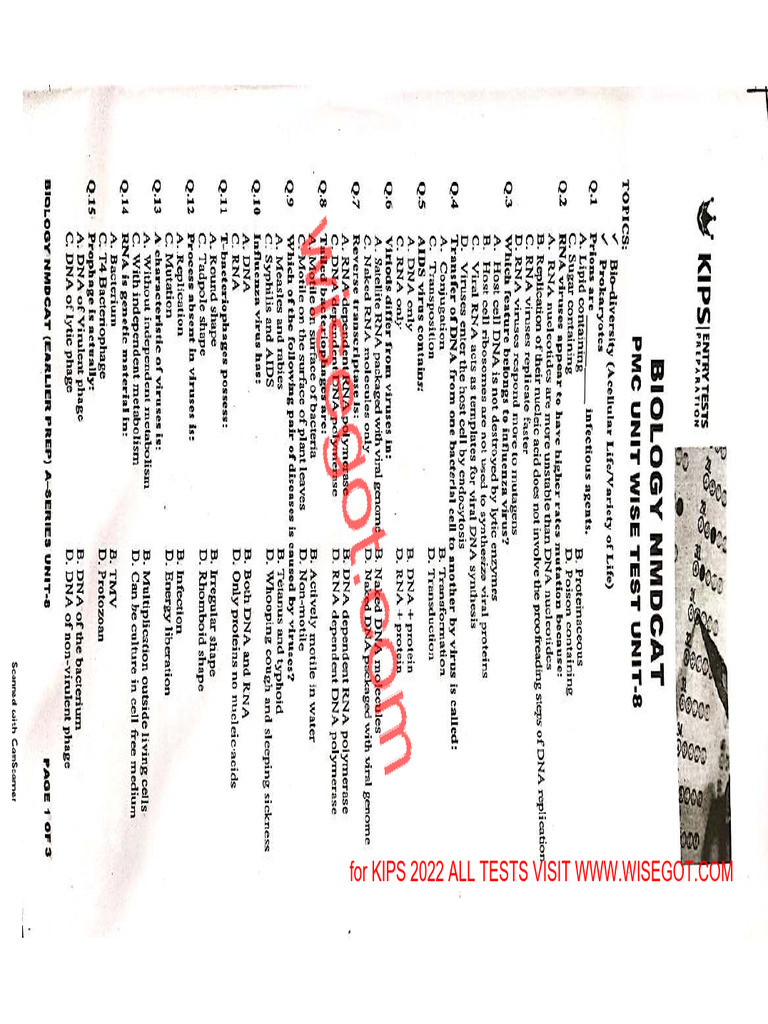 MDCAT Bio-unit-8-WISEGOT - COM | PDF