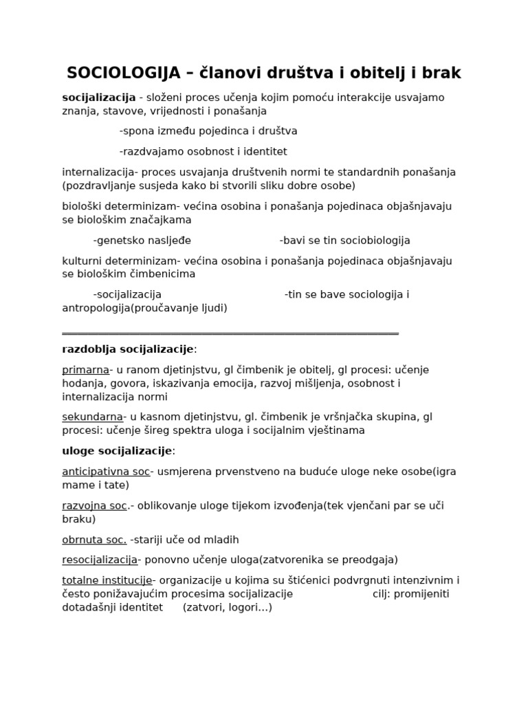 SOCIOLOGIJA 2 | PDF
