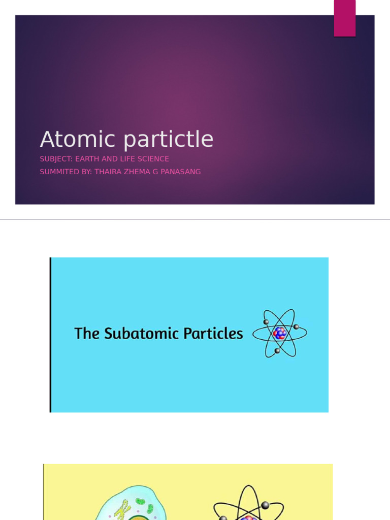 Understanding Atomic Particles in Science | PDF