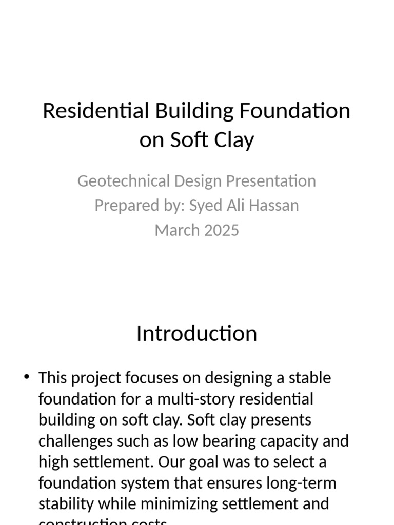 Residential Building Foundation Design | PDF | Deep Foundation ...