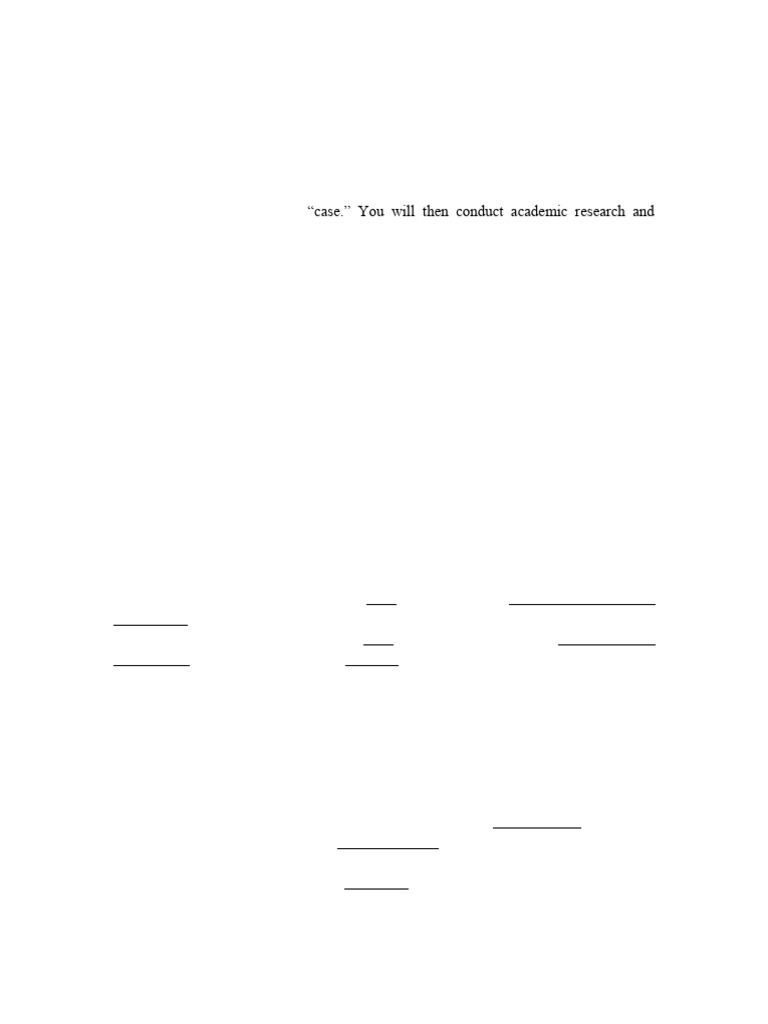 A2 Case Study Guidelines - v2 | PDF | Essays | Apa Style