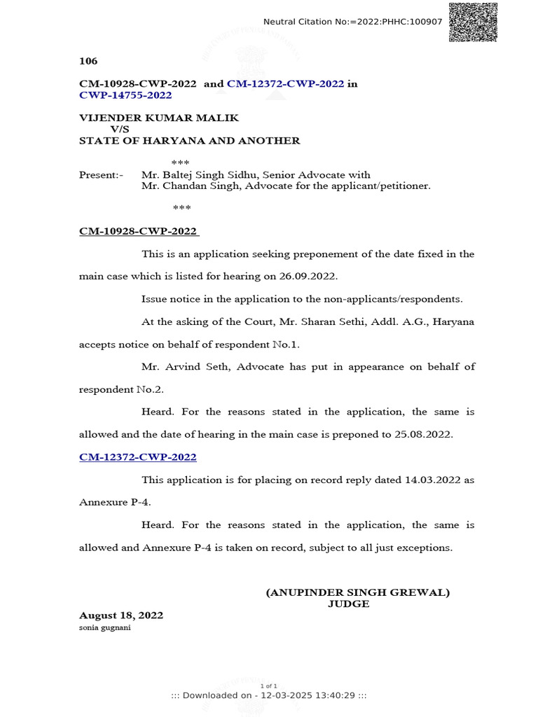 CM 10928-CWP 2022 18 08 2022 Final Order | PDF