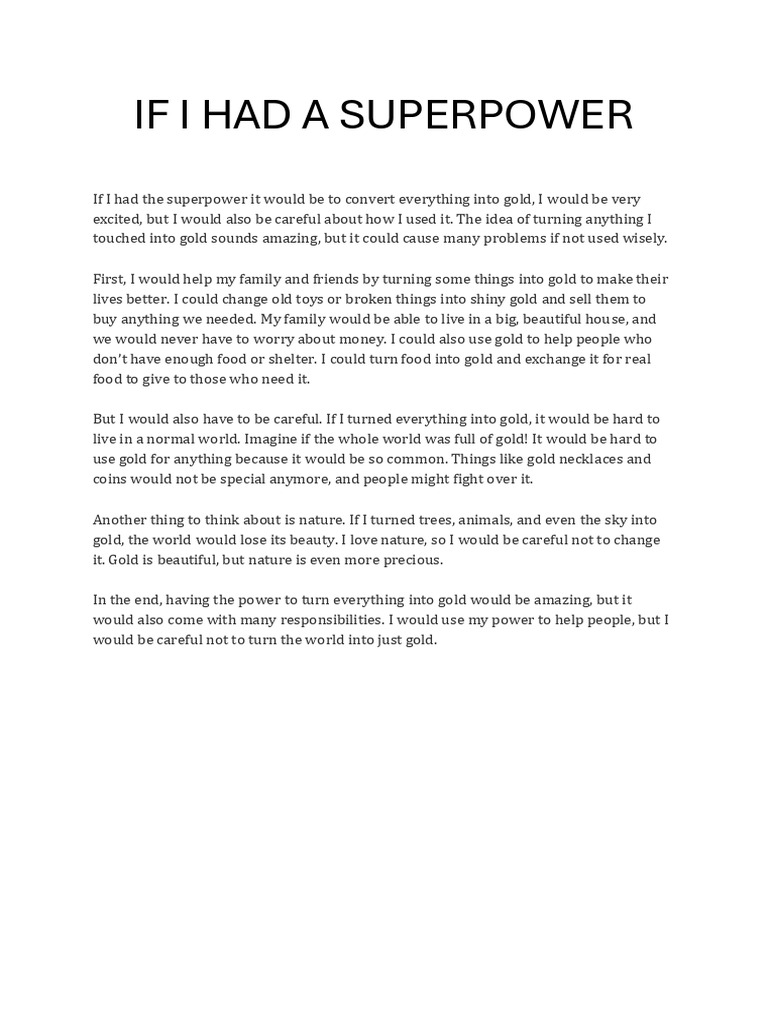 If I Had A Superpower | PDF