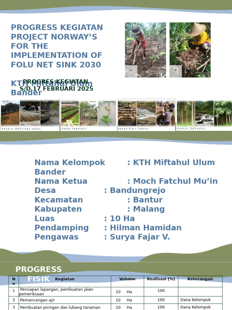 KTH MIFTAHUL ULUM BANDER_LAPORAN PROGRESS AFORESTASI (1) | PDF