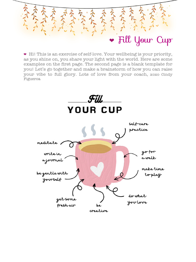 Fill Your Cup: Self-Love Exercise | PDF