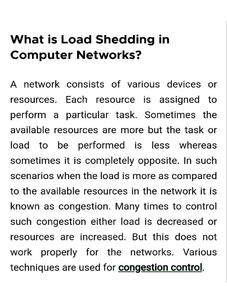Load Shedding | PDF