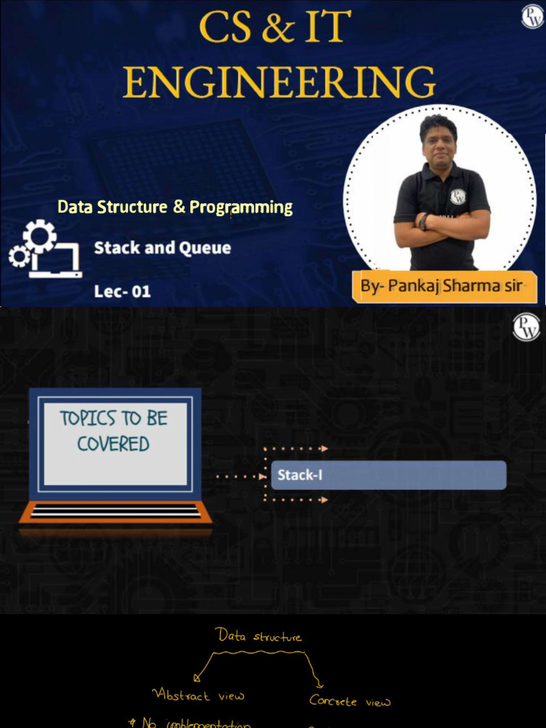 Stack and Queues 01 - Class Notes | PDF