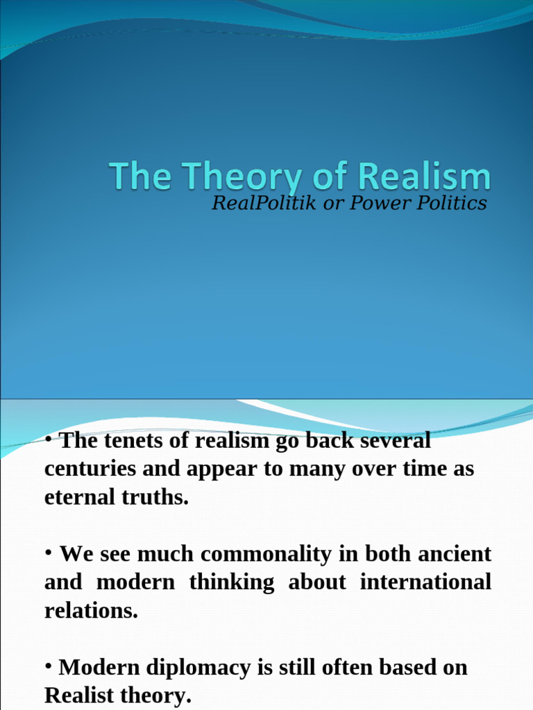 Realism and Neo-Realism | PDF | Rationality | Global Politics