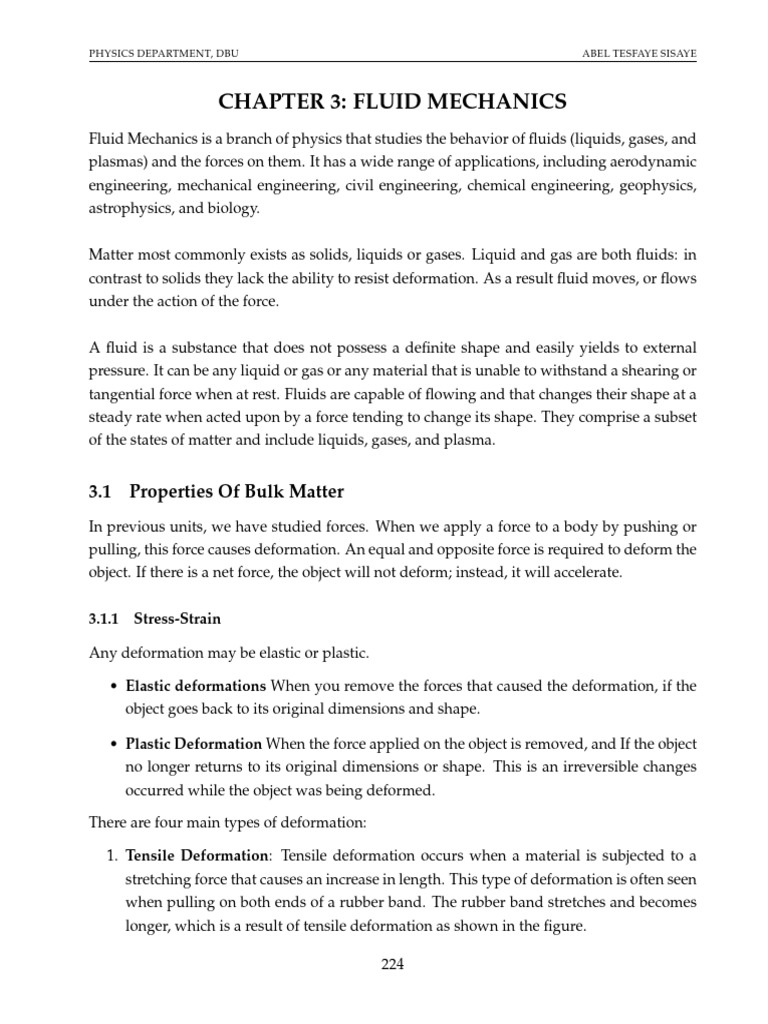 Fluid Mechanics Module Abel | PDF | Buoyancy | Deformation (Engineering)