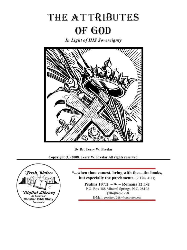 Attributes of GOD | PDF | Grace In Christianity | God The Father