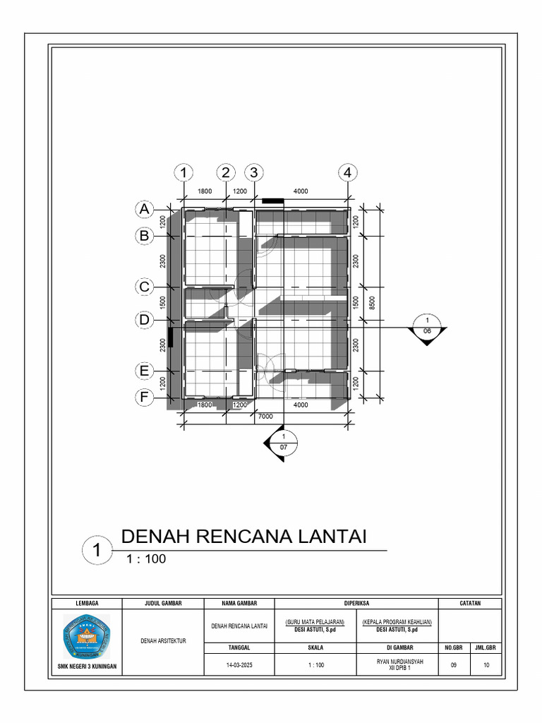 Denah Rencana Lantai | PDF