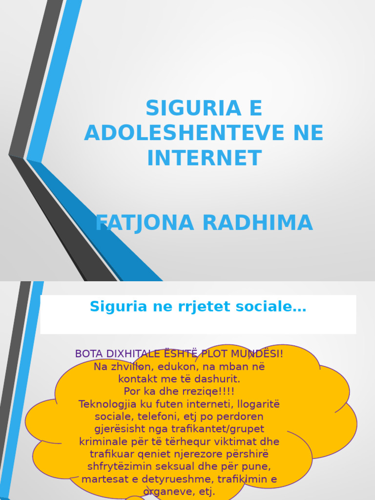 PPT Siguria Ne Rrjetet Sociale | PDF