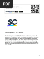 Factory Acceptance Test (FAT) / Site Acceptance Test (SAT) | PDF ...